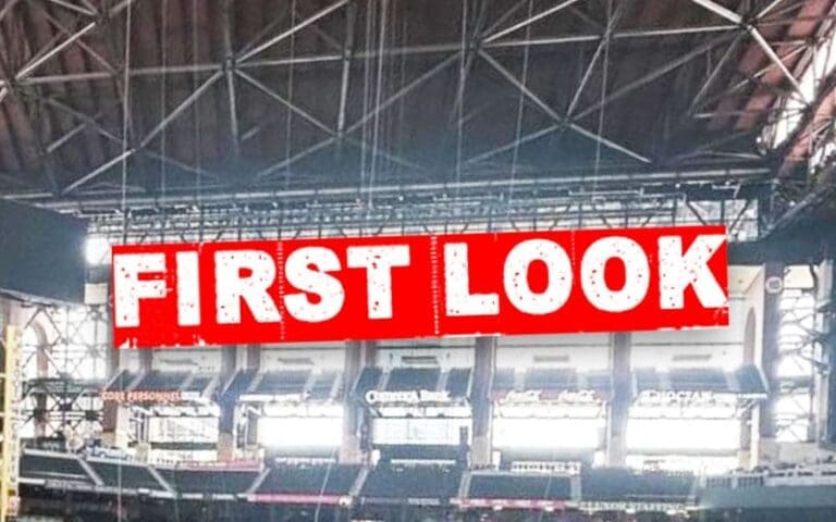 First Look at AEW All In: Texas Stage Construction at Globe Life Field